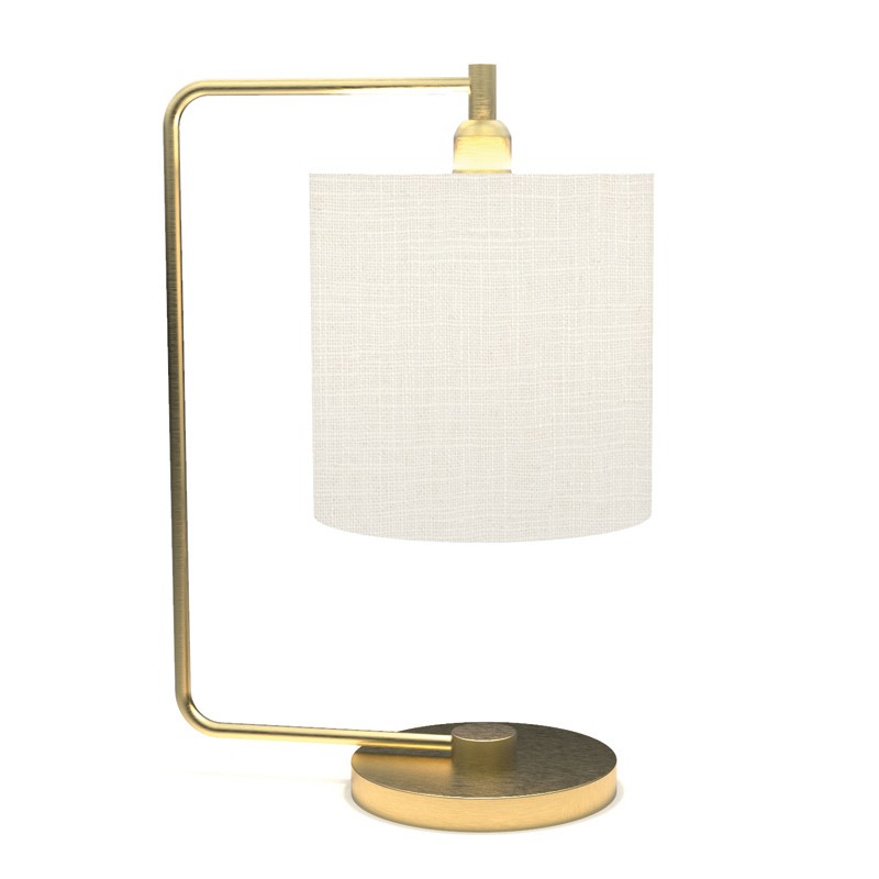 Satin Brass Shaped Desk Lamp - R&S Robertson