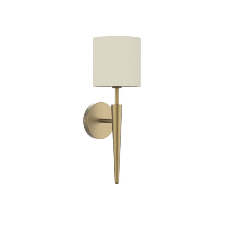 Burnished Brass Tapered Stem Wall Light - R&S Robertson