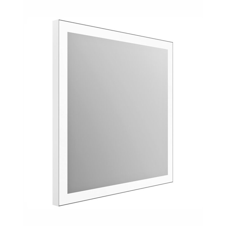 IP44 Polished Chrome Square LED Mirror with Demister Pad - R&S Robertson