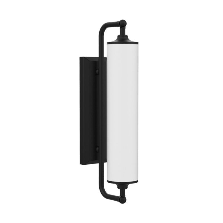IP44 Matt Black Wall Light with Acrylic Diffuser - R&S Robertson