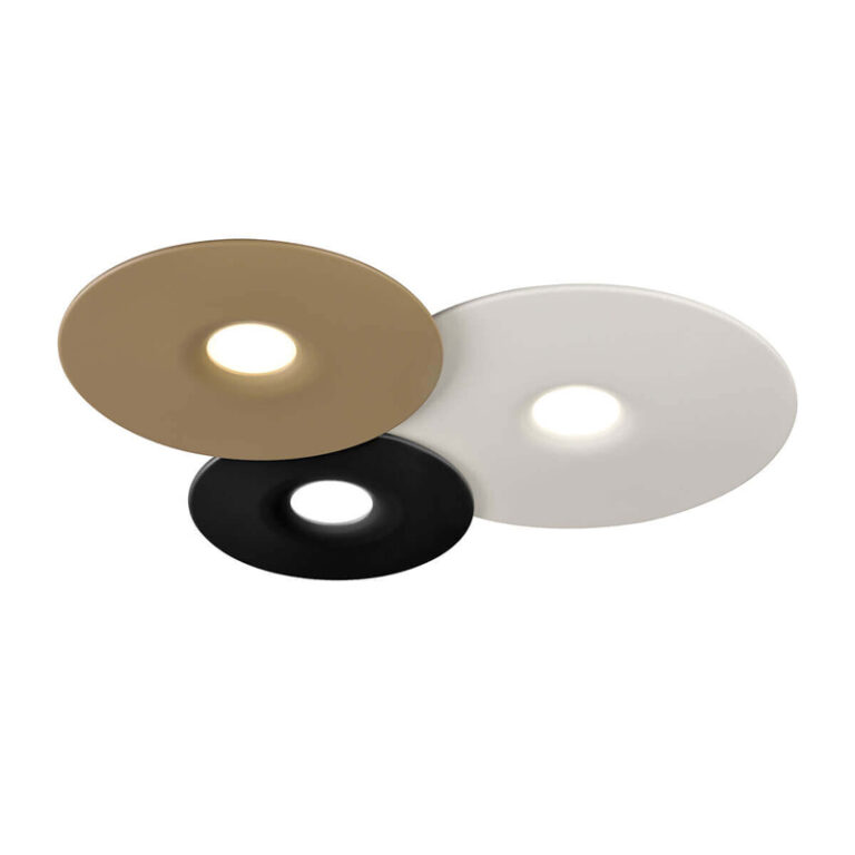 Multi Coloured 3 Light LED Textured Discs Ceiling Light - R&S Robertson